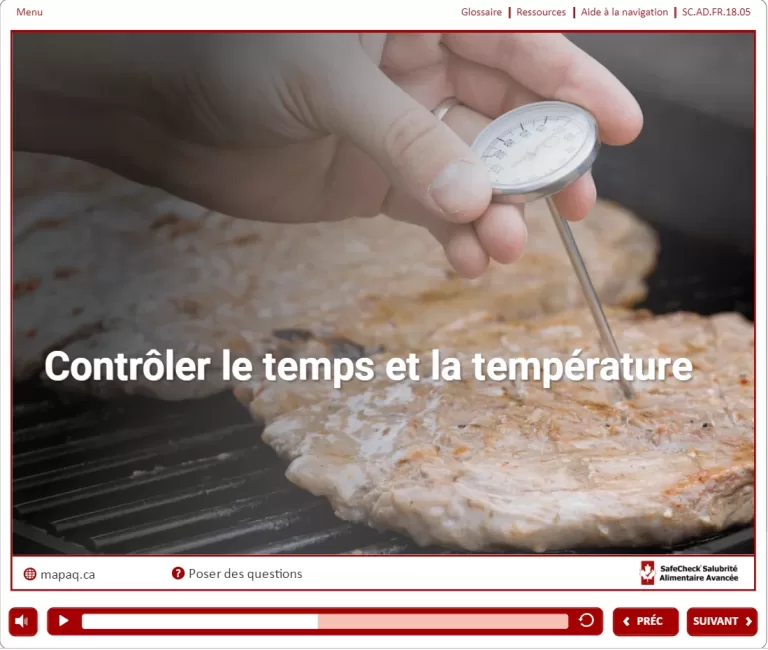 Certification en hygiène et salubrité alimentaire reconnue par le MAPAQ