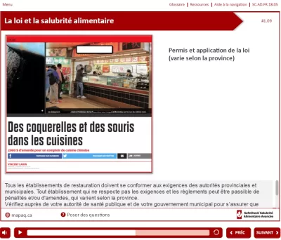 Certification en hygiène et salubrité alimentaire reconnue par le MAPAQ