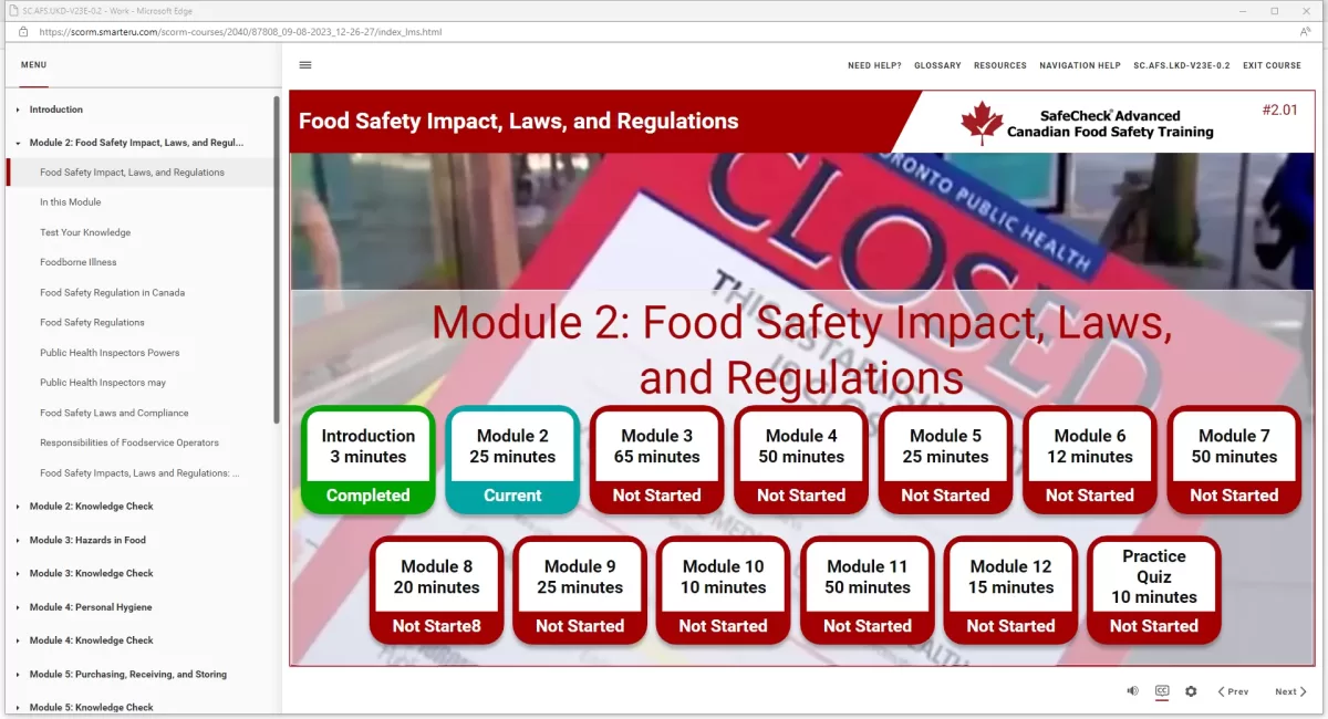 Food Safety Certification – SafeCheck® Advanced – Includes Exam ...
