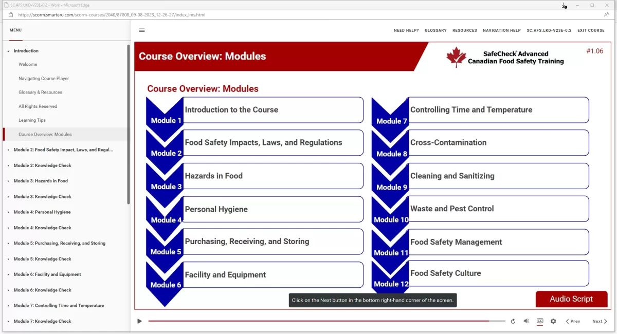Food Safety Certification – SafeCheck® Advanced – Includes Exam ...