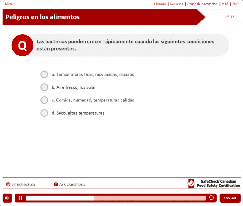 Spanish Food Handling Course | Online Safety Certification