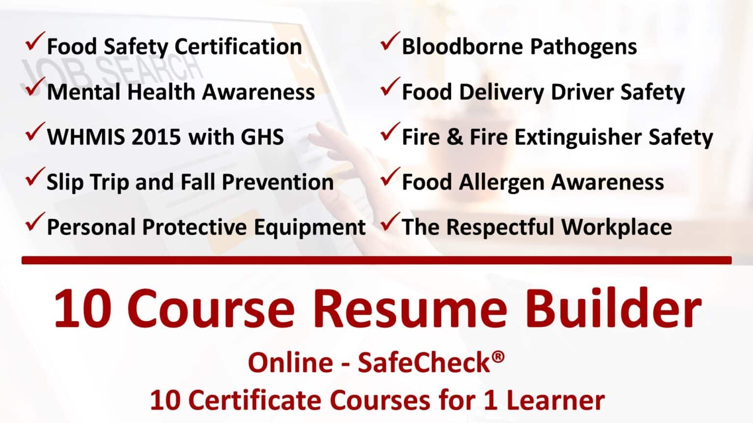 Food Handler Certificate - Only $25 with SafeCheck®