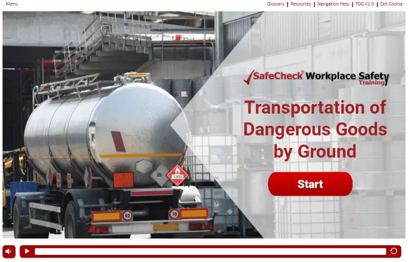 Transportation of Dangerous Goods Certificate - TDG Training