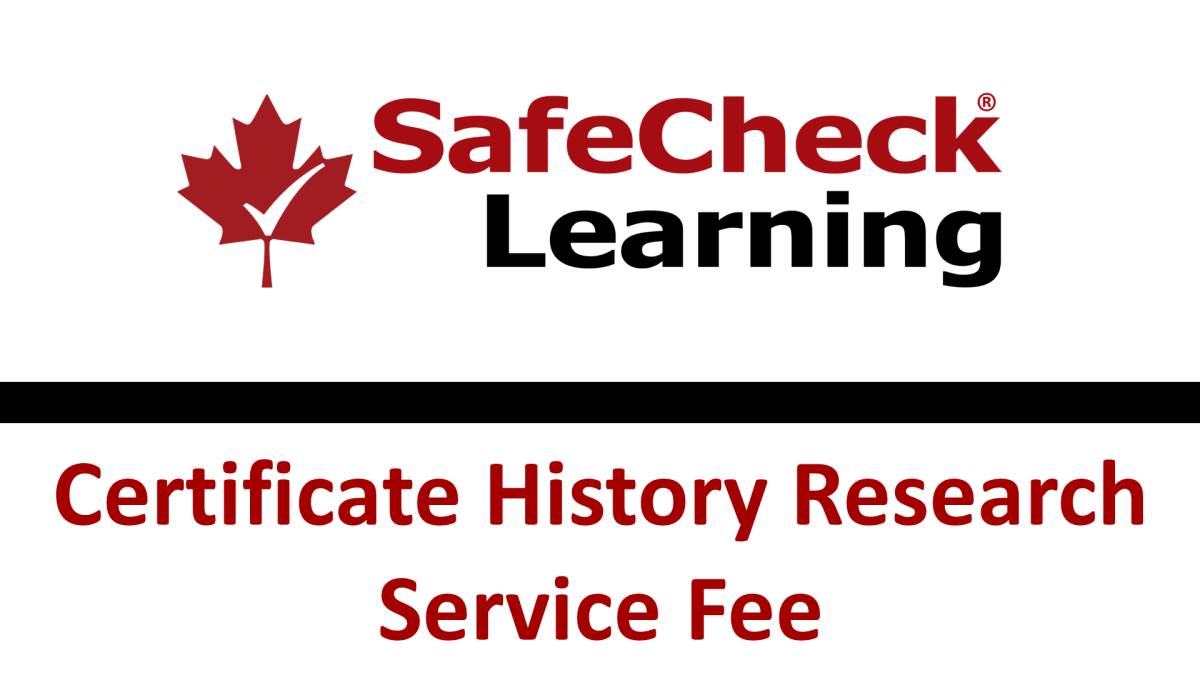 Certificate Research Fee - SafeCheck Learning